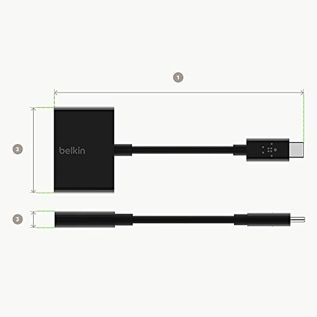 Belkin RockStar 3.5mm Audio + USB-C Charge Adapter (USB-C Audio Adapter for Note10, Pixel 3, Pixel 3XL, Ipad Pro and More)