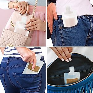 TailaiMei 12 Pieces Travel Pouches for Toiletries, TSA Approved Portable Travel Size, Refillable Stand Up Pouch for Shampoo/Conditioner/Lotion (50ml/1.7oz)