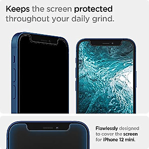 Spigen Tempered Glass Screen Protector [GlasTR EZ FIT] designed for iPhone 12 Mini (2020) [5.4 inch] [Case Friendly] - 2 Pack