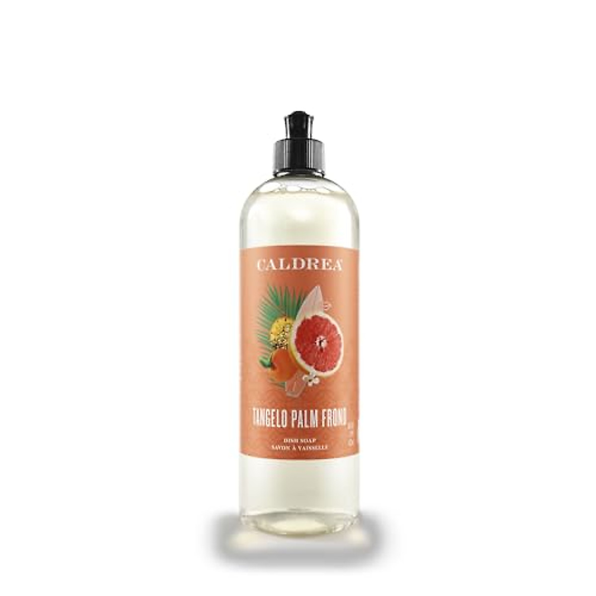 Caldrea Dish Soap, Biodegradable Dishwashing Liquid made With Soap Bark And Aloe Vera, Tangelo Palm Frond Scent, 16 Oz