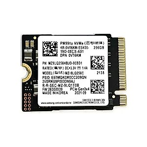 OEM Samsung 256GB M.2 PCI-e NVME SSD Internal Solid State Drive 30mm 2230 Form Factor M Key Steam Deck