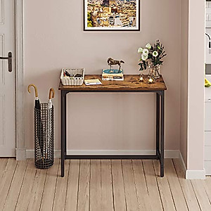 ODK 47” Bar Table, Bar Height Pub Table, Counter Height Table, Rectangle High Top Kitchen & Dining Tables with Sturdy Legs & Easy-to-Clean Top & 10 Min Quick Assembly, Indoor use, Rustic Brown