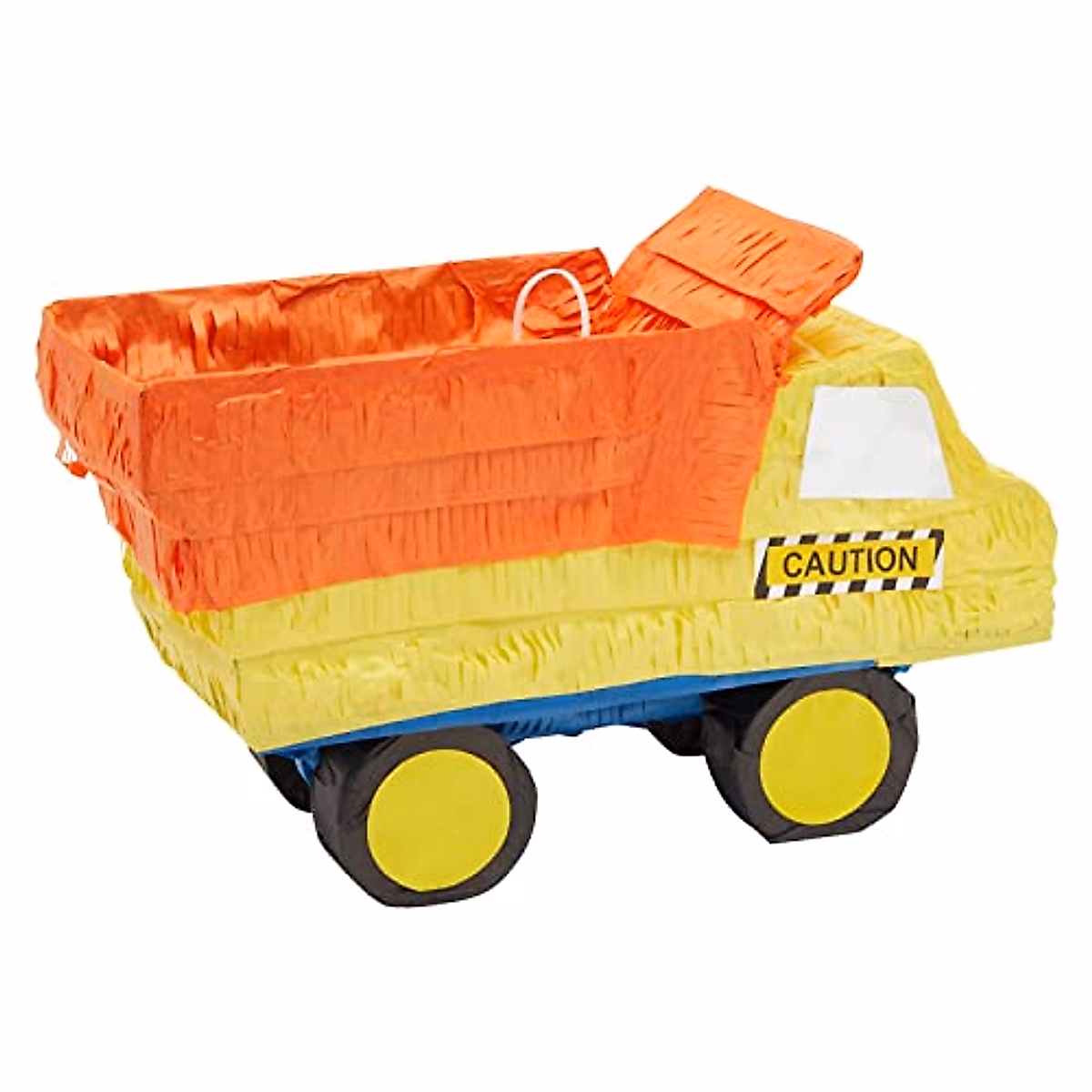 Small Dump Truck Pinata for Kids, Construction Themed Birthday Party Supplies and Decorations for Boys (15.5 x 9 x 6 In)