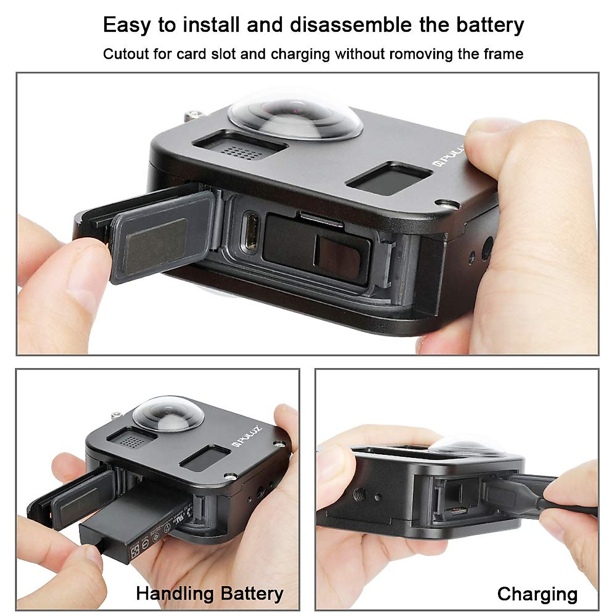 PULUZ Housing Shell CNC Aluminum Alloy Protective Cage for GoPro Max