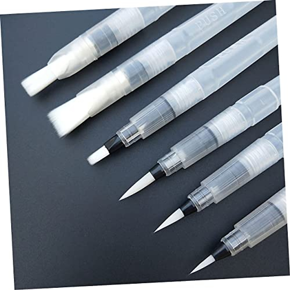 COHEALI Water Brush Pen 9 Pcs Water Soluble Colored Pencils Water Coloring Brush Pen Painting Pen Fountain Pen Flat Pen Watercolor Brush White Solid Water Brush Pen Ink Pen Set