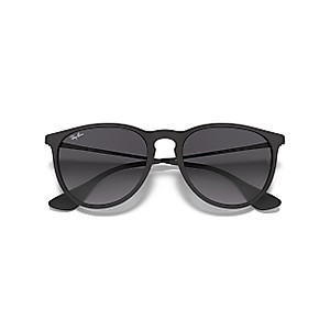 Ray-Ban Woman Sunglasses Rubber Black Frame, Grey Gradient Lenses, 54MM