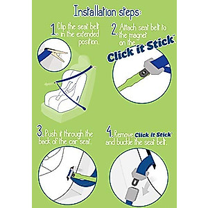 Click it Stick Car Seat Buckle Helper | Baby Car Seat Accessories | Quick Install Car Seat Key Tool