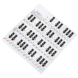 Keyboard or Piano Stickers, Really Useful Piano Poster Environmentally Friendly Transparent Piano Key Stickers for Piano Beginner(T to 31WM)