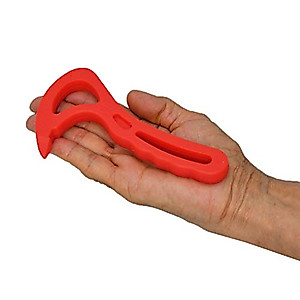 Safe Ring Pull Can Opener Protects Nails Arthritis Hands | Red - by Home-X