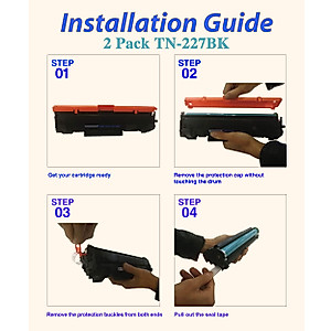 2-Pack ColorPrint Compatible Toner Cartridge Replacement for TN227 TN-227BK TN227BK High Yield Work with HL-L3210CW L3230CDW L3710CDW L3270CDW DPC-L3550CDW MFC-L3710CW L3750CDW L3770CDW (Black)