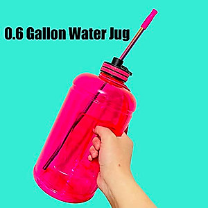 Wobye 4 Pack Colorful Stainless Steel Straws with Silicone Tips & Cleaning Brush, 14'' Extra Long 0.32'' Wide Reusable Metal Straws for 1 Gallon/128 75oz Large Water Bottle 64oz Tumbler, Wine Bottle