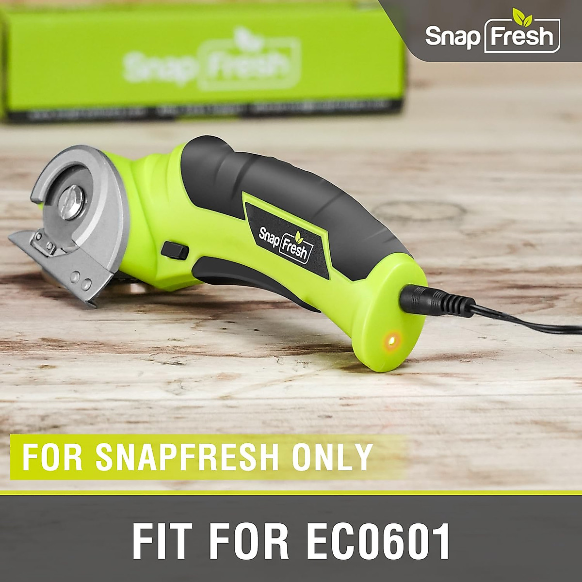 SnapFresh Cordless Electric Scissor Charger - Only Works with SnapFresh 4V Electric Mini Cutter (EC0601)