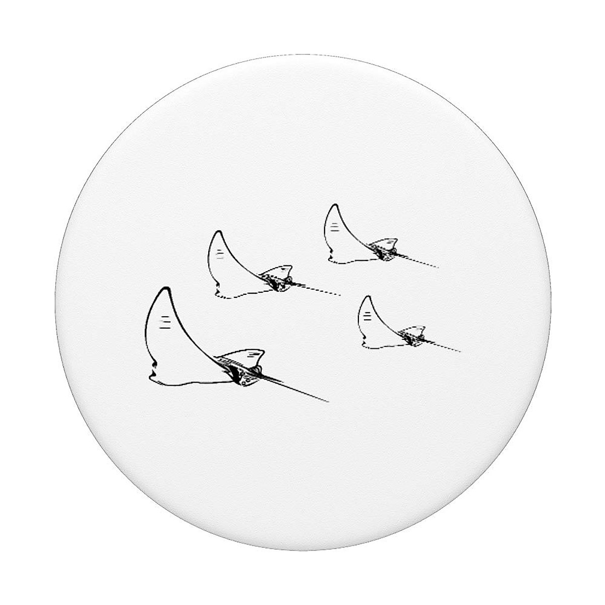 Eagle rays diving in groups formation - sea manta rays PopSockets Swappable PopGrip