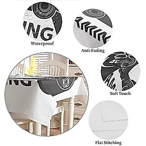 Gogobebe Square/Round Table Cloth(60x60in) WE Gaming Gray Gamepad Continuous Joystick Tablecloth for Dining Table Waterproof Table Cover for Kitchen Restaurants Indoor/Outdoor Tablecloths for Parties