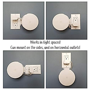 Dot Genie Google WiFi Pro Outlet Holder Mount [Old and New 2020 Version]: The Strongest, Most Versatile Mount Stand Holder for Google WiFi. Great for Home and Businesses! Still No Screws! (1-Pack)