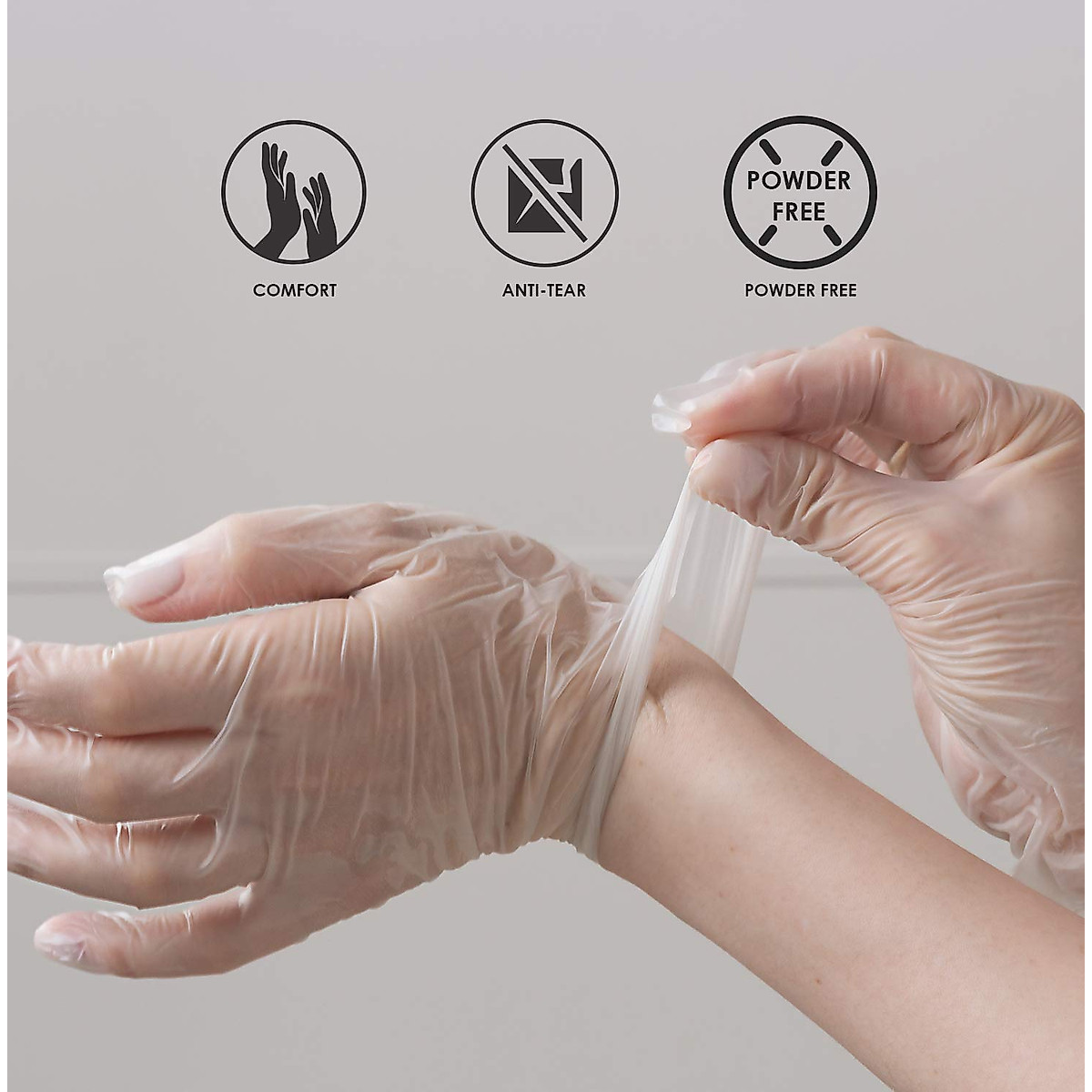 Chef's Star Disposable Powder Free Latex Gloves, Small, White