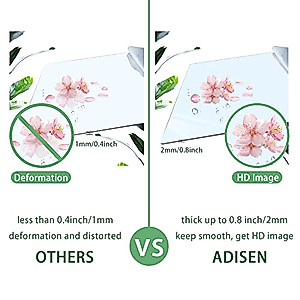 ADISEN Shatterproof Acrylic Mirror Tiles, 4 Pack 8" x 8" Plastic Mirror Stickers self Adhesive, Flexible Mirror Sheets for Wall Decor, Home Gym Wall-Mounted