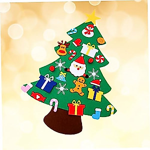 BESTOYARD Felt Christmas Tree Craft Felt Christmas Ornaments Felt Christmas Tree Toddlers Felt Wall Hanging Christmas Tree DIY Felt Ornaments Vintage Felt Ornaments Decorations Puzzle Child