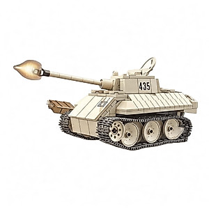 General Jim's Military Series WW2 Building Blocks Toy Set - German Army Leopard VK-1602 Reconnaissance Battle Tank Building Blocks Set