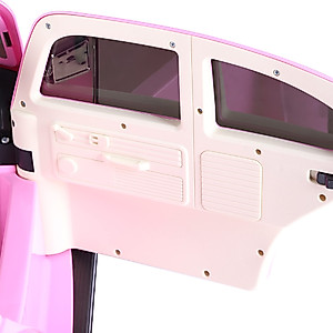 Aosom Licensed Volkswagen Beetle Electric Kids Ride-On Car 6V Battery Powered Toy with Remote Control Music Horn Lights MP3 for 3-6 Years Old Pink