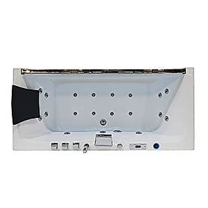 DECORAPORT 68 Inch 1 Person Whirlpool Air Bubble Infusion Hydro-massage Bathtub with Control Panel,Air jets with Light (D-DK-Q408)
