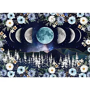 Moon Diamond Painting Kits for Adults -Flower 5D Diamond Art Kits, Full Drill Diamond Painting,Gem Arts and Crafts for Beginner Kids Home Wall Decor 16 x 12 Inch