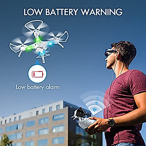 Drones with Camera for Adults/Kids/Beginners - 1080P 120° Wide-Angle Drone with Camera, Drones for Kids with Remote/APP/Voice, Drone for Beginners with 1 Key Fly/Land, Drones for Adults with 360°Flip 2 Batteries Long Flight, Boys/Girls Gift Ideas