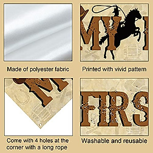 Labakita Lager My First Rodeo Banner, West Cowboy Cowgirl Theme 1st Birthday Banner, Mexican Rodeo Themed 1st Birthday Party Decorations