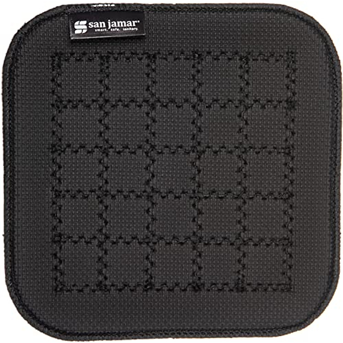 Carlisle FoodService Products Ultigrip Neoprene Commercial Hot Pad Pan Holder, 7" X 7", Black