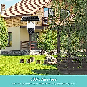 Solar Powered Outdoor Security Camera Wireless WiFi 1080P Spotlight Night Vision Two-Way Audio Motion Detection Cloud Local Storage