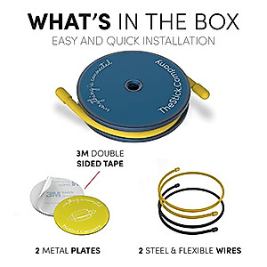 IMStick Innovative Magnetic Phone Grip, Stand and Mount - 100 Ways to Use: Golf Cart Phone Holder, Universal Car Mount, Travel, Airplane, Stroller, Gym, Shopping Cart, Tablet Holder - Blue