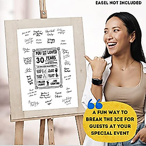 Hilarious 30th Birthday Decorations for Boys or Girls, Signing Board Guest Book, Funny 30th Birthday Gifts, Sign in Poster for Thirtieth Birthday, Anniversary, Retirement Decor (12x16 Unframed)