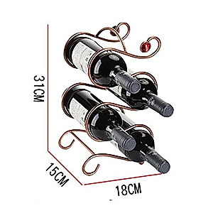 DOUBA 4 Bottles European Wine Rack Metal Kitchen Display Wine Rack Storage Rack Wine Cabinet Wine Rack