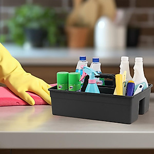 Jandson 6 Pack Cleaning Organizer Caddy with Handle, Plastic Carry Caddy for Cleaning Products