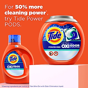 Tide Ultra OXI with Odor Eliminators Liquid Laundry Detergent, 115 oz, For Visible and Invisible Dirt