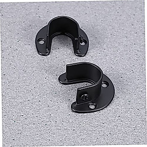 Cabilock 8pcs Curtain Rods Holders Shower Curtain Holders Shower Rod Holder Rod End Supports Metal Rod Socket Closet Rod Holder Stainless Steel Clothline Pole Pedestals Cloth Rod Holder