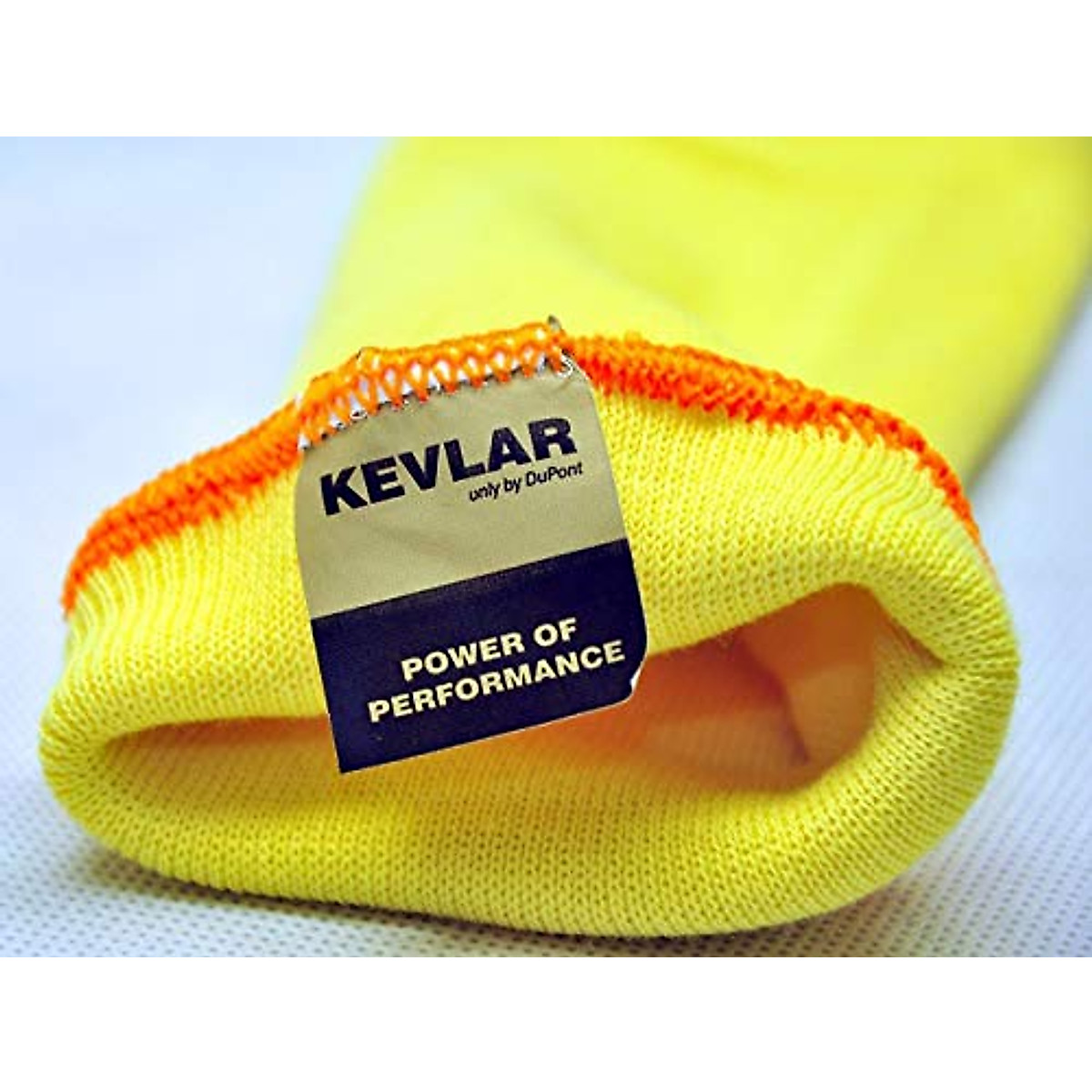 G & F 58123-6 100% Kevlar 18-Inch Cut Resistant Knit Sleeve with Thumb Hole, Yellow, Sold by 6-piece pack