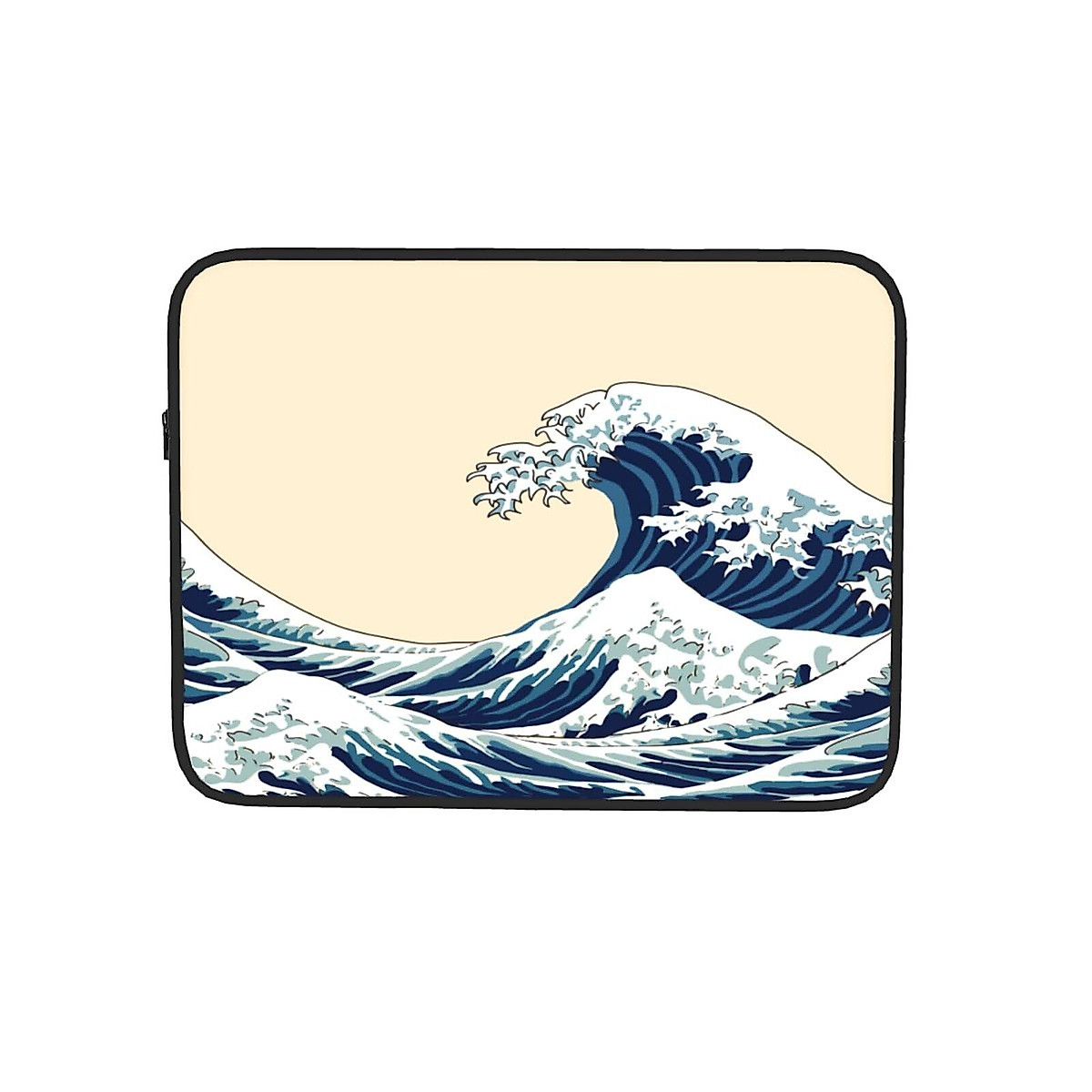 Wave Japanese Motif Japan 13 inch Portable Laptop Sleeve Compatible with MacBook Air Notebook Computer Case for Men Women College School Students