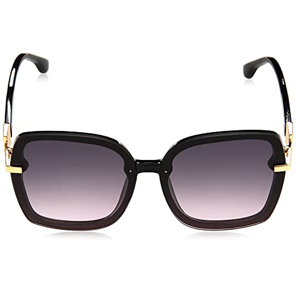 Jessica Simpson Womens J6112 Oversized Square Sunglasses With 100% Uv Protection. Glam Gifts For Her, 64 Mm, Black, 64 Mm US