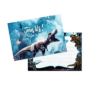 aybl 24pcs Dinosaur Birthday Invitations,Dinosaur Party Invitations Birthday Party Supplies Decoration (1)