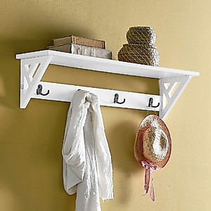 Alaterre Furniture Coventry 36" W Coat Hook with Shelf