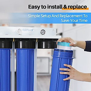 PUREPLUS 5 Micron 20" x 4.5" RFN20BB-C Whole House Granular Activated Carbon Water (GAC) Filter Replacement Cartridge, 1 Pack