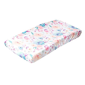 Premium Knit Diaper Changing Pad Cover"Bloom" by Copper Pearl