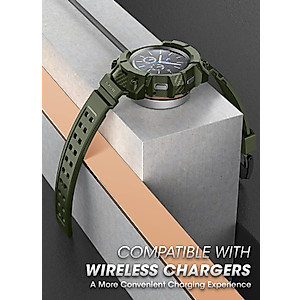 SUPCASE for Samsung Galaxy Watch 4 Classic Band with Case 46mm (Unicorn Beetle Pro), [Military-Grade Protection] Heavy Duty Cover with Adjustable Strap Band for Galaxy Watch 4 Classic, DarkGreen