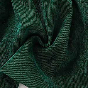 Karuedoo Kids Toddler Baby Girl Corduroy Ruffle Long Sleeve Dress Princess Party Dress Fall Winter Skirt Outfit (A-Green, 4-5T)