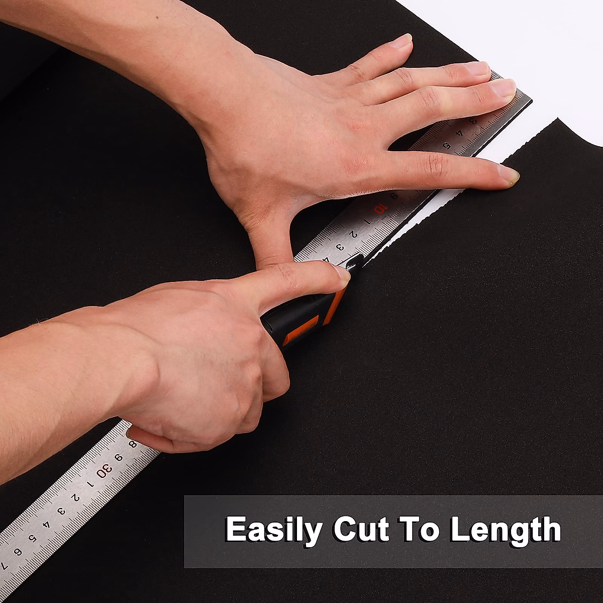 CASOMAN Professional Tool Box Liner and Drawer Liner - 24 inch (Wide) x 24 feet (Long), Non-Slip,Easy Cut, Black