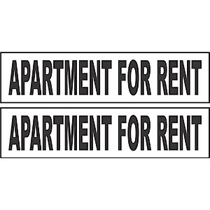 2-6x24 Apartment for Rent Real Estate Rider Sign Black