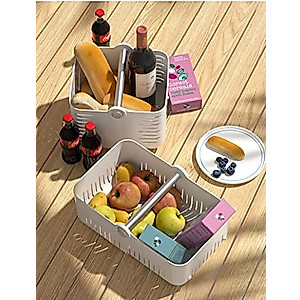 2pcs Plastic Storage Basket, Shower Caddy Organizer with Handles Storage Tote Bin Box for Bathroom, Dorm, Kitchen, Bedroom (2pcs)