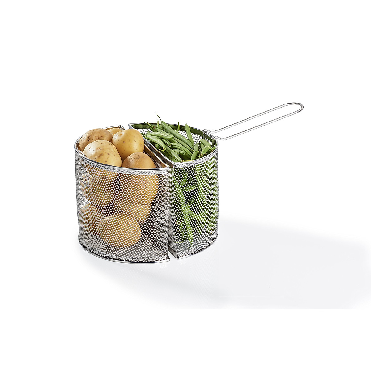 Barazzoni – Spaghetti Pot with Double Basket, 24 cm Diameter, 18/10 Stainless Steel Made in Italy