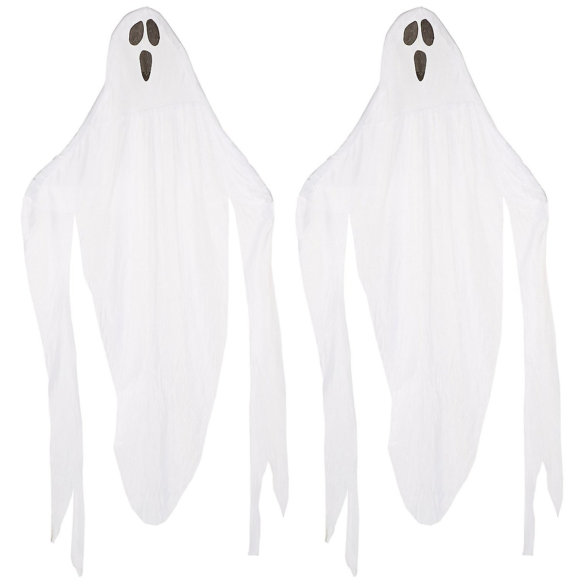 Forum Novelties Set of 2 7ft Fabric Ghosts Halloween Hanging Decoration for Parties (2)